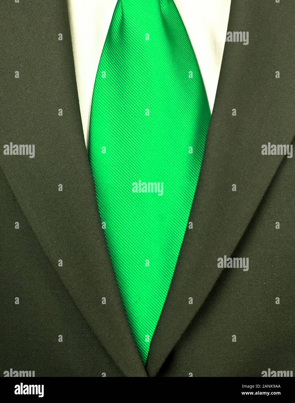Smart suit and green tie Stock Photo - Alamy