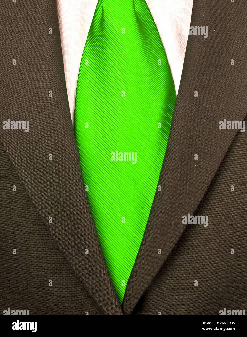 Smart suit and green tie Stock Photo - Alamy