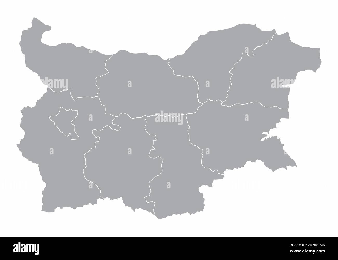 Bulgaria regions map Stock Vector Image & Art - Alamy