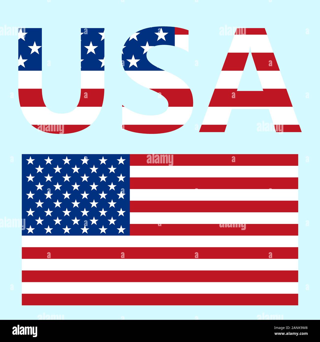 Flag of the United States of America. Solid background Stock Vector ...