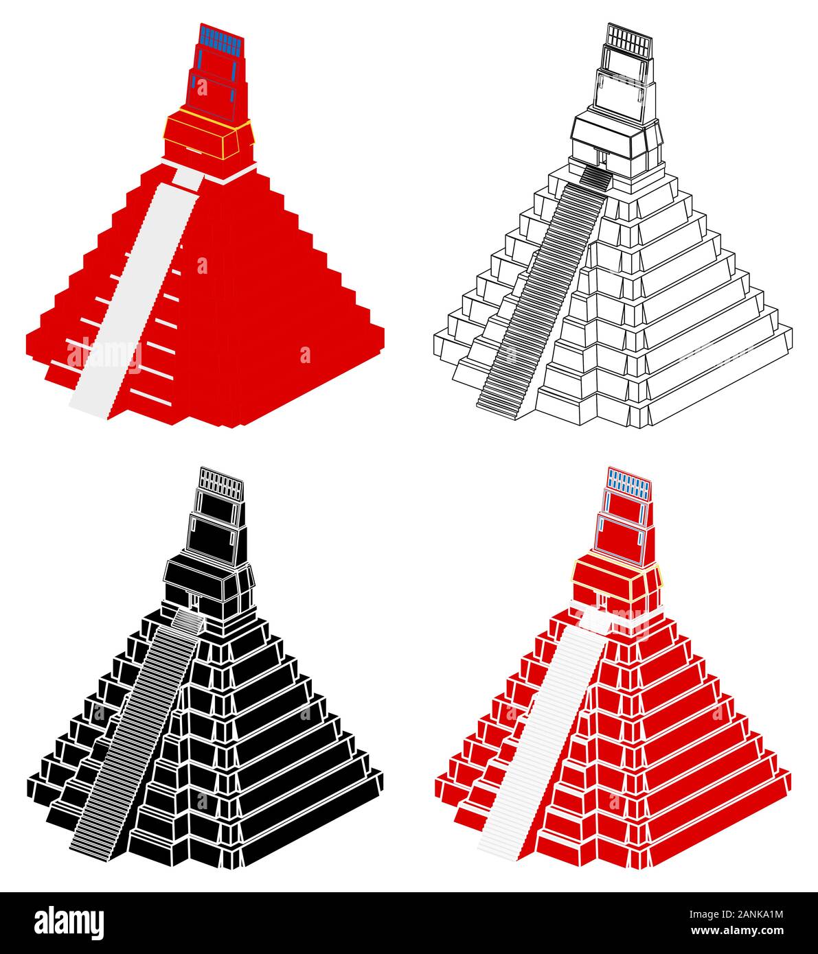 Tikal guatemala view Stock Vector Images - Alamy
