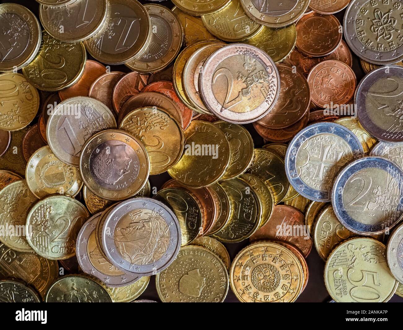 Euro coins money (EUR), currency of European Union Stock Photo - Alamy