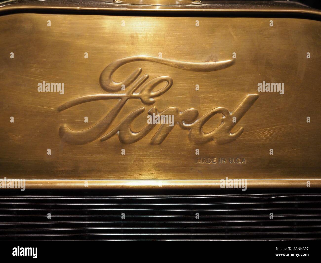 DETROIT, USA - CIRCA NOVEMBER 2019: Vintage Ford car sign Stock Photo ...