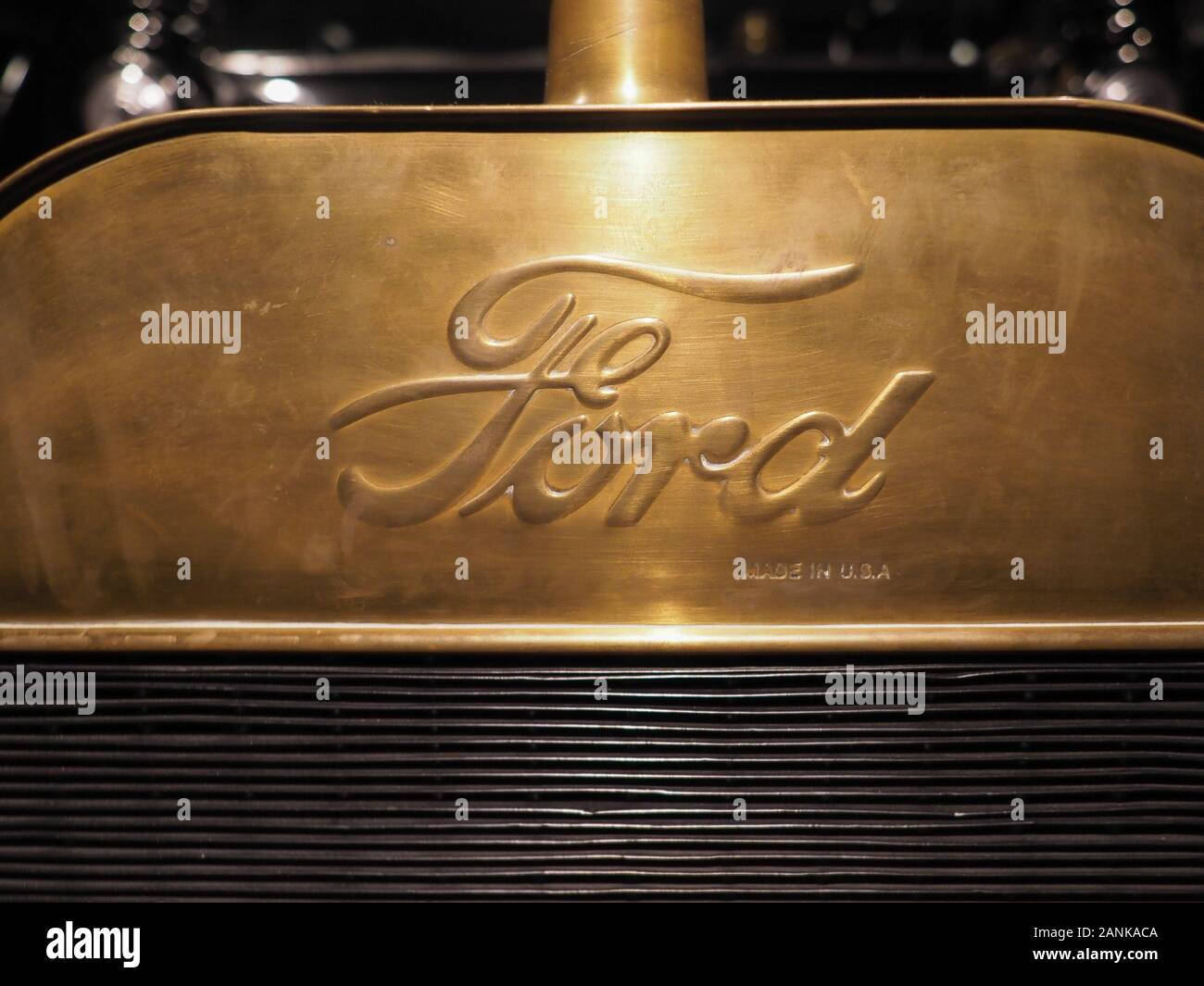 DETROIT, USA - CIRCA NOVEMBER 2019: Vintage Ford car sign Stock Photo ...