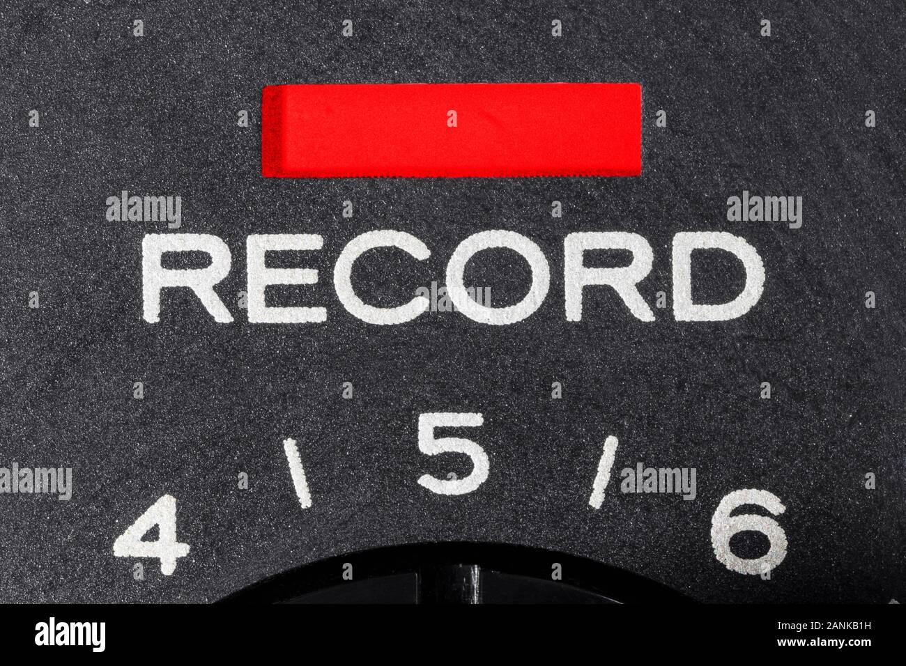 Red record level indicator on hi-res stock photography and images - Alamy