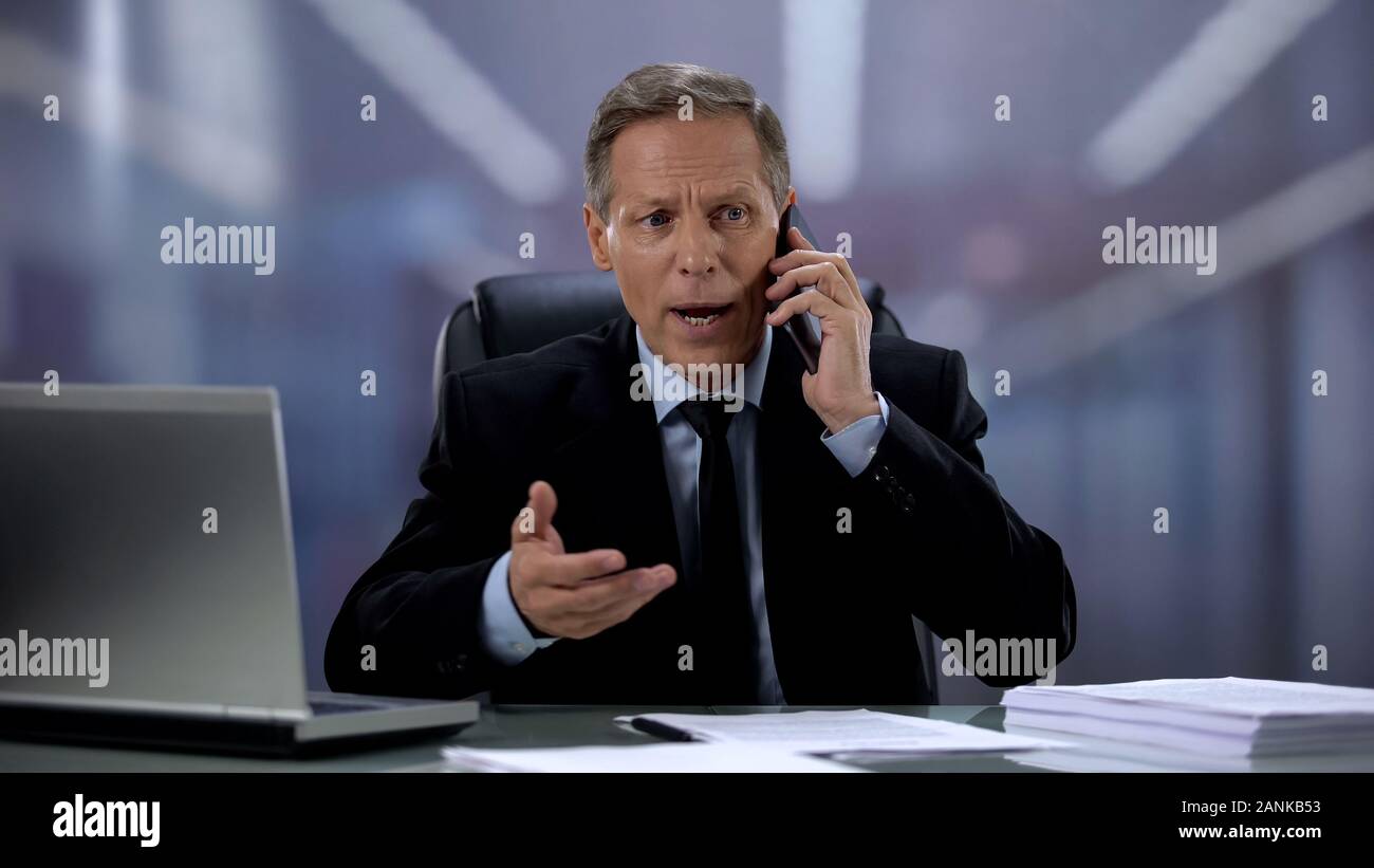 Emotional angry company head hi-res stock photography and images - Alamy