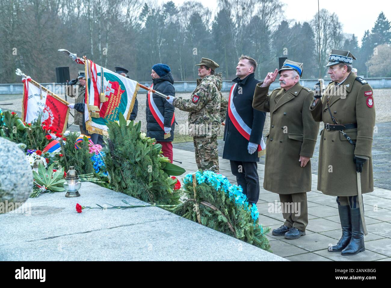 Warsaw, Poland, 17th Jan, 2020: Members of the paramilitary ...