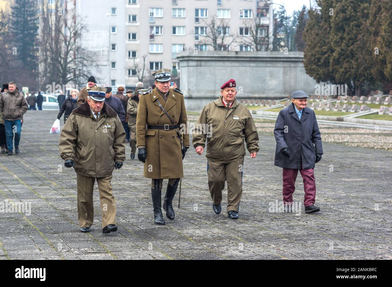 Warsaw, Poland, 17th Jan, 2020: Members of the paramilitary ...