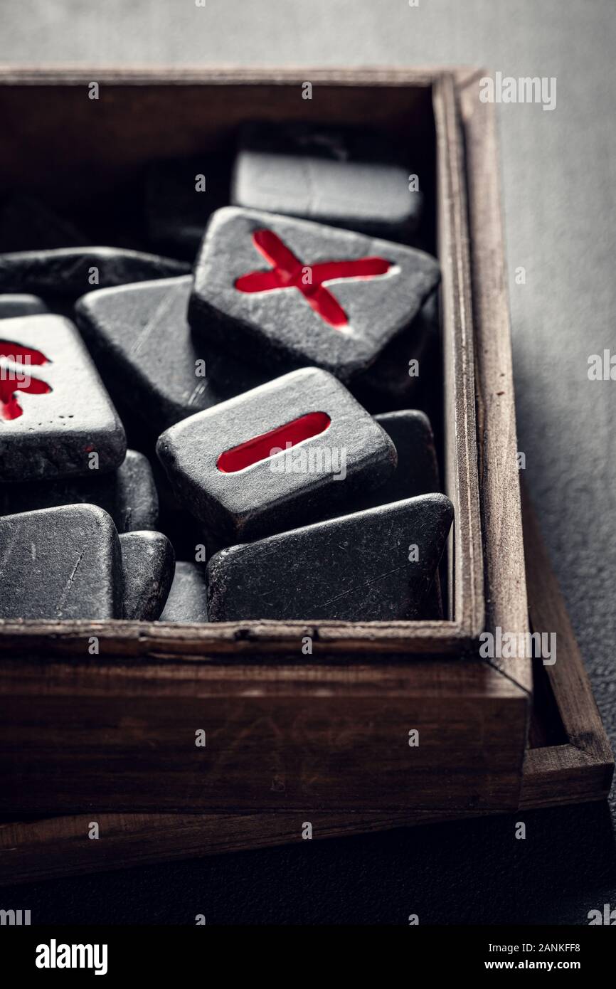 Unique fortune teller from rune stones made of Celtic language Stock ...