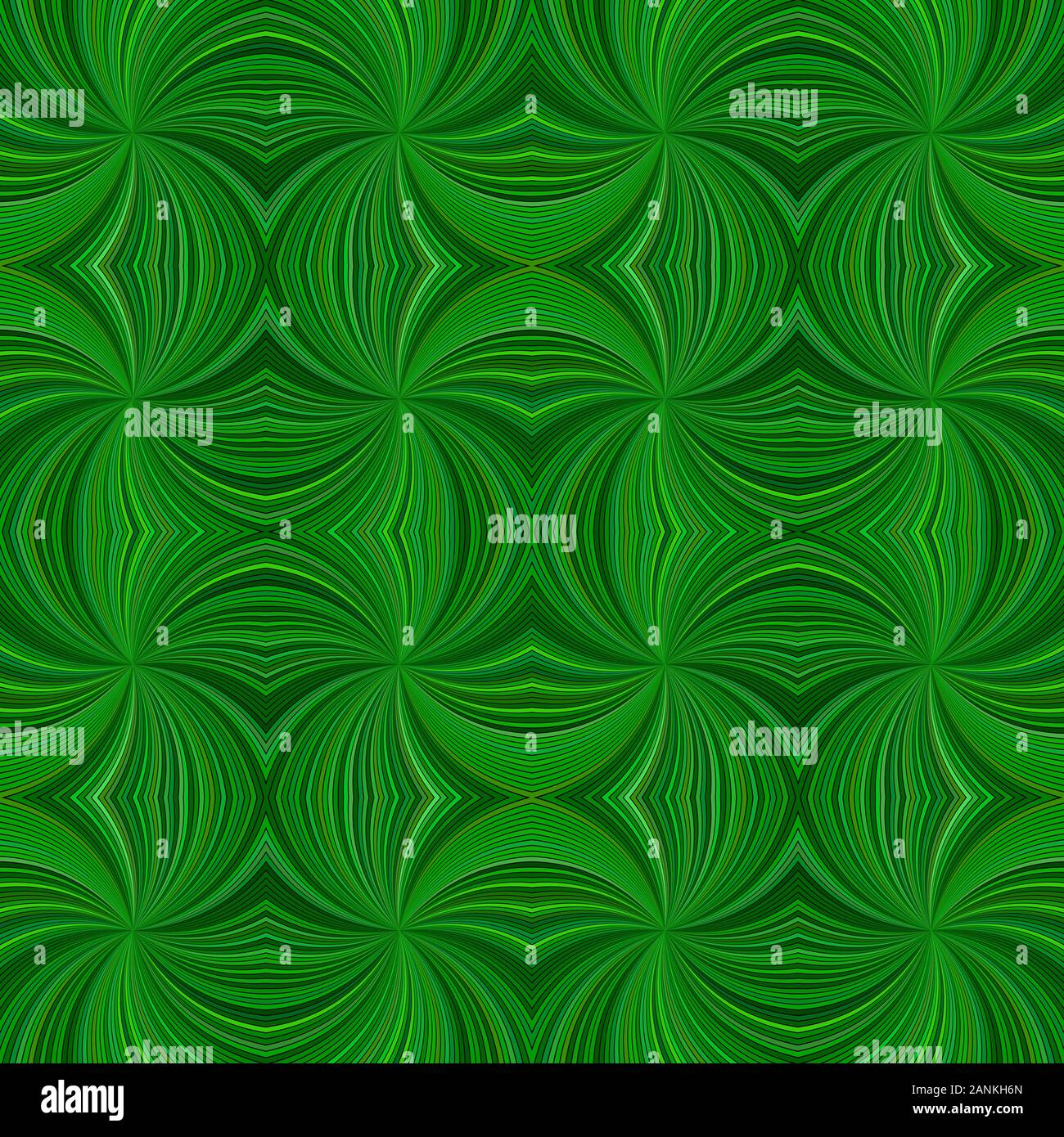 Green seamless psychedelic abstract swirling ray stripe pattern ...
