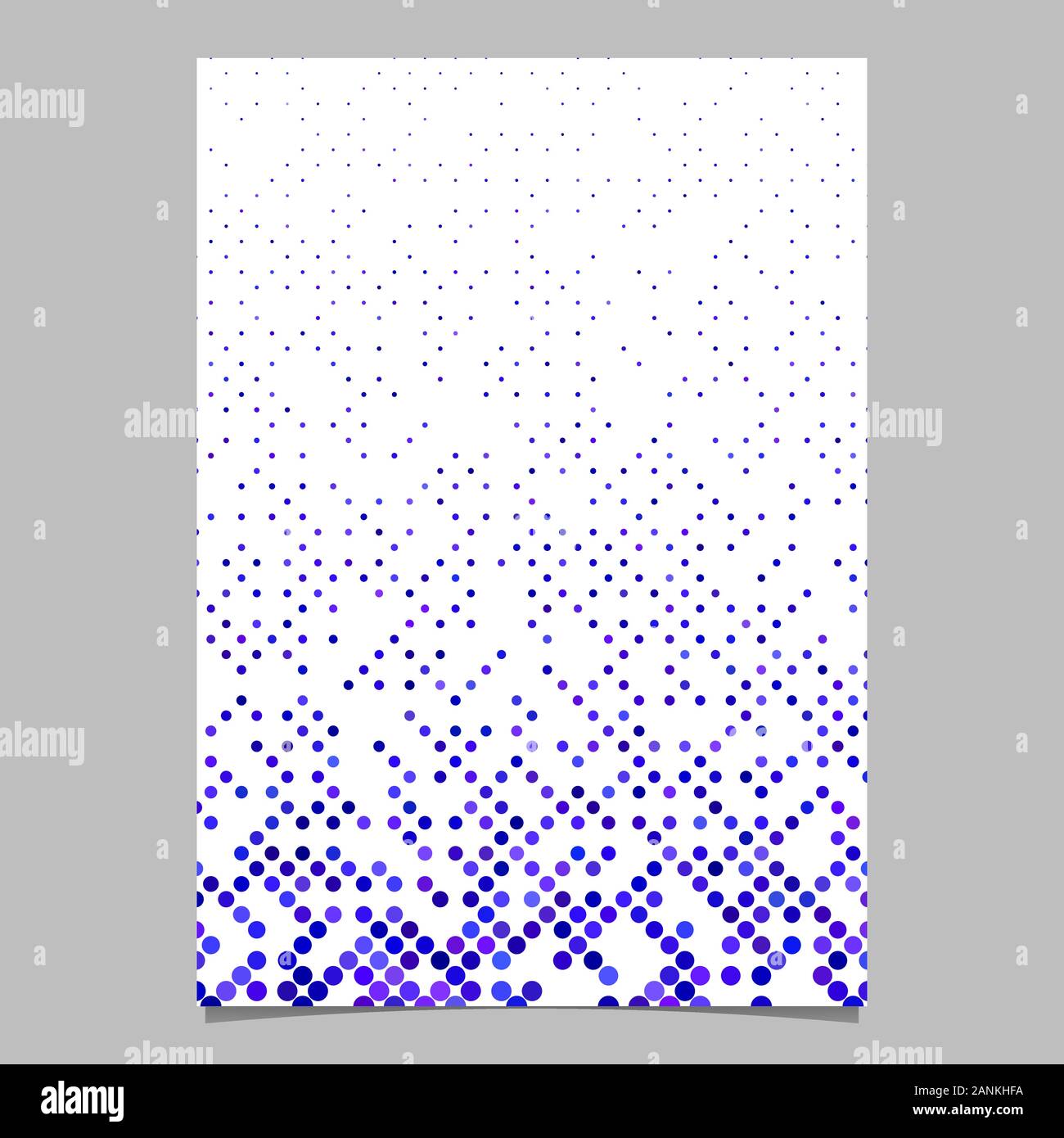 Blue abstract circle pattern brochure background - vector stationery ...