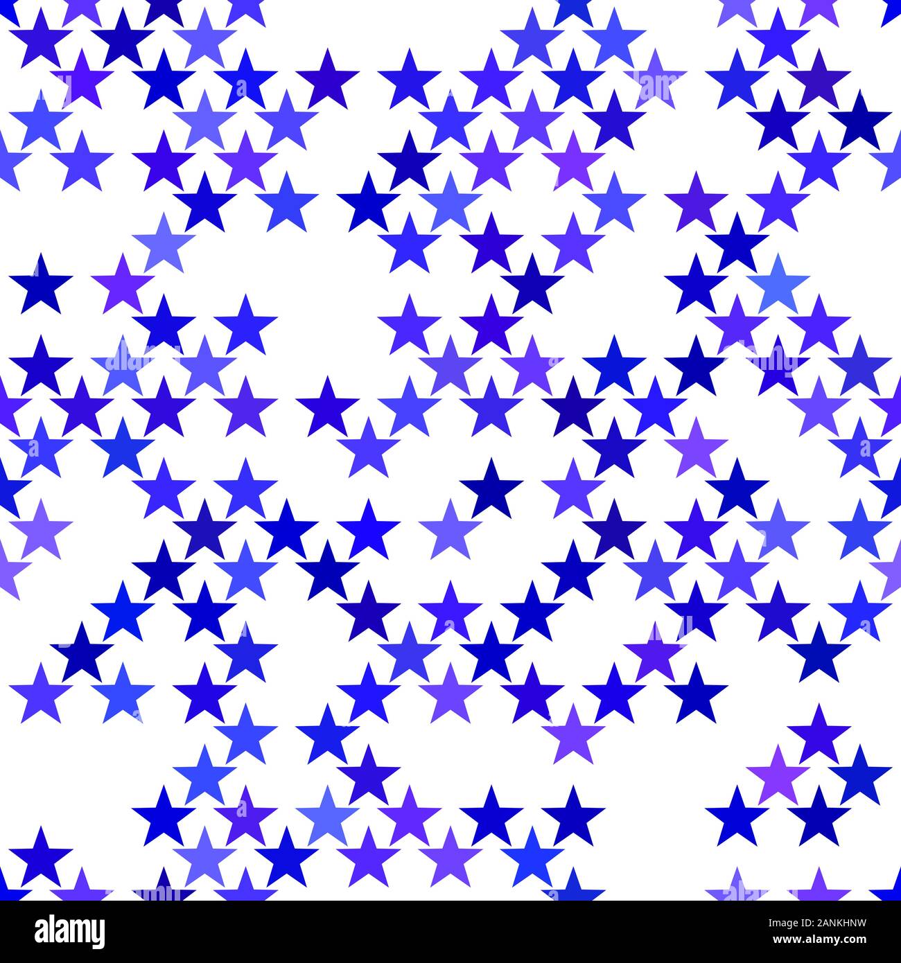Blue abstract seamless pentagram star pattern background - vector ...