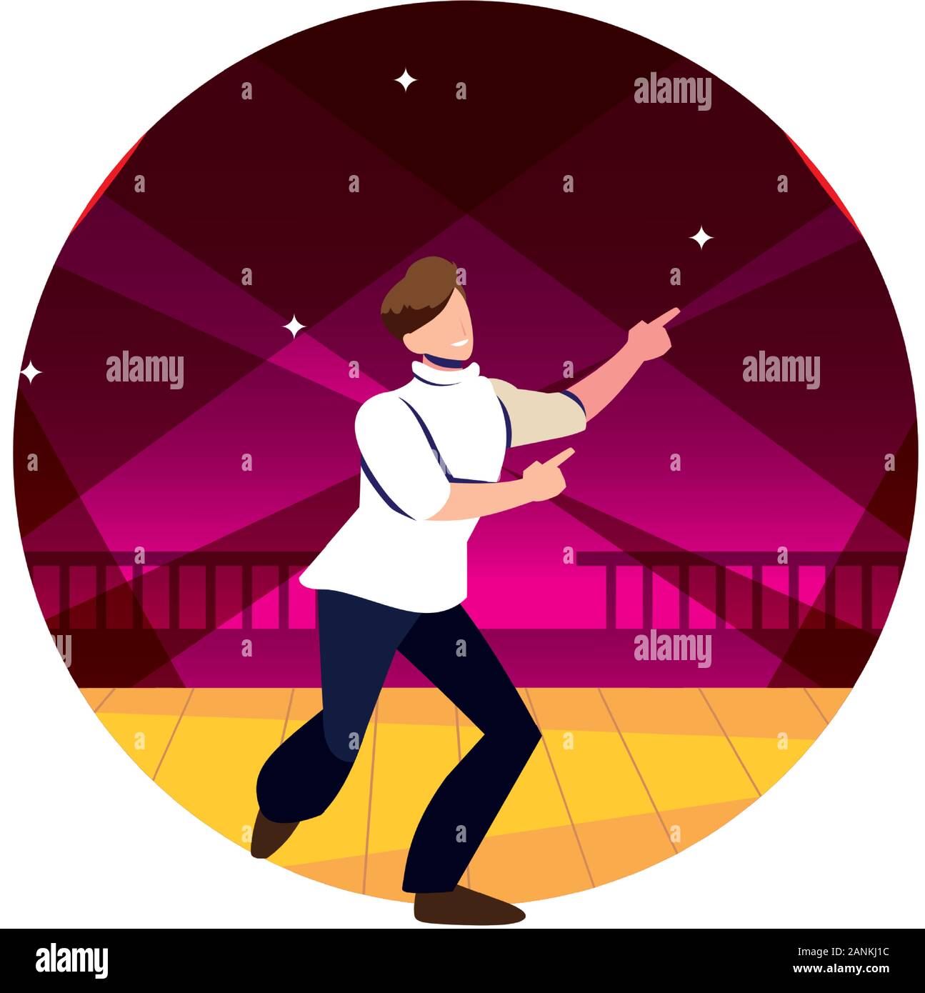 Male dancer stage nightlife Stock Vector Images - Alamy
