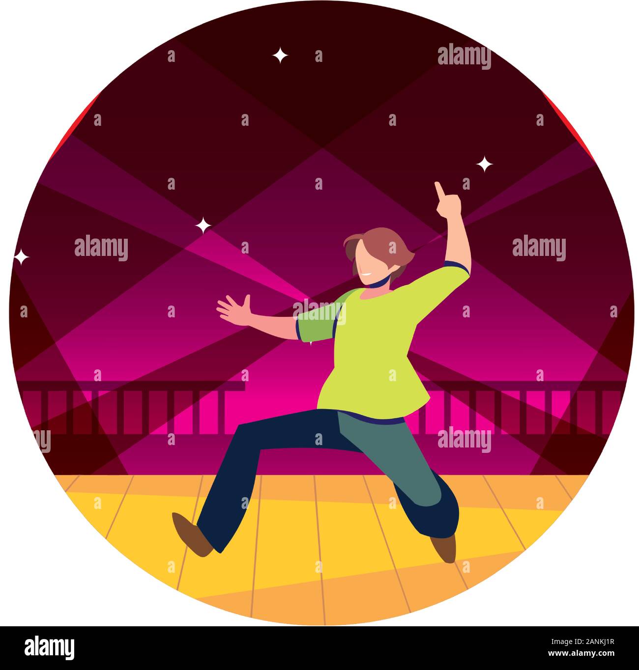 Male dancer stage nightlife Stock Vector Images - Alamy