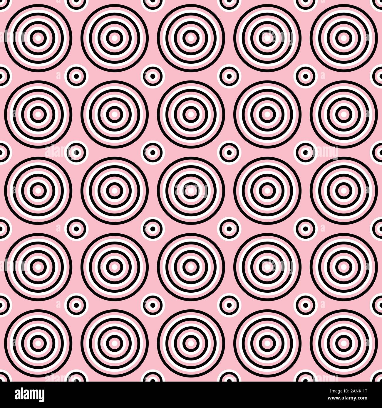 Seamless concentric circle pattern background design - colored vector ...