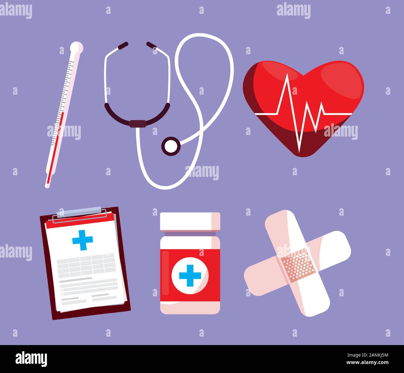 set of medical emergency first aid care icons vector illustration ...