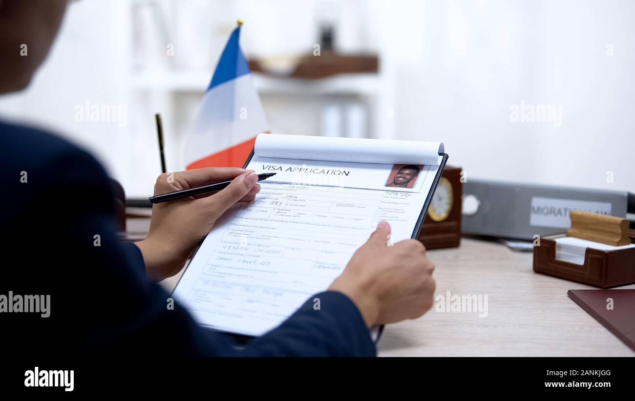French visa application hi-res stock photography and images - Alamy