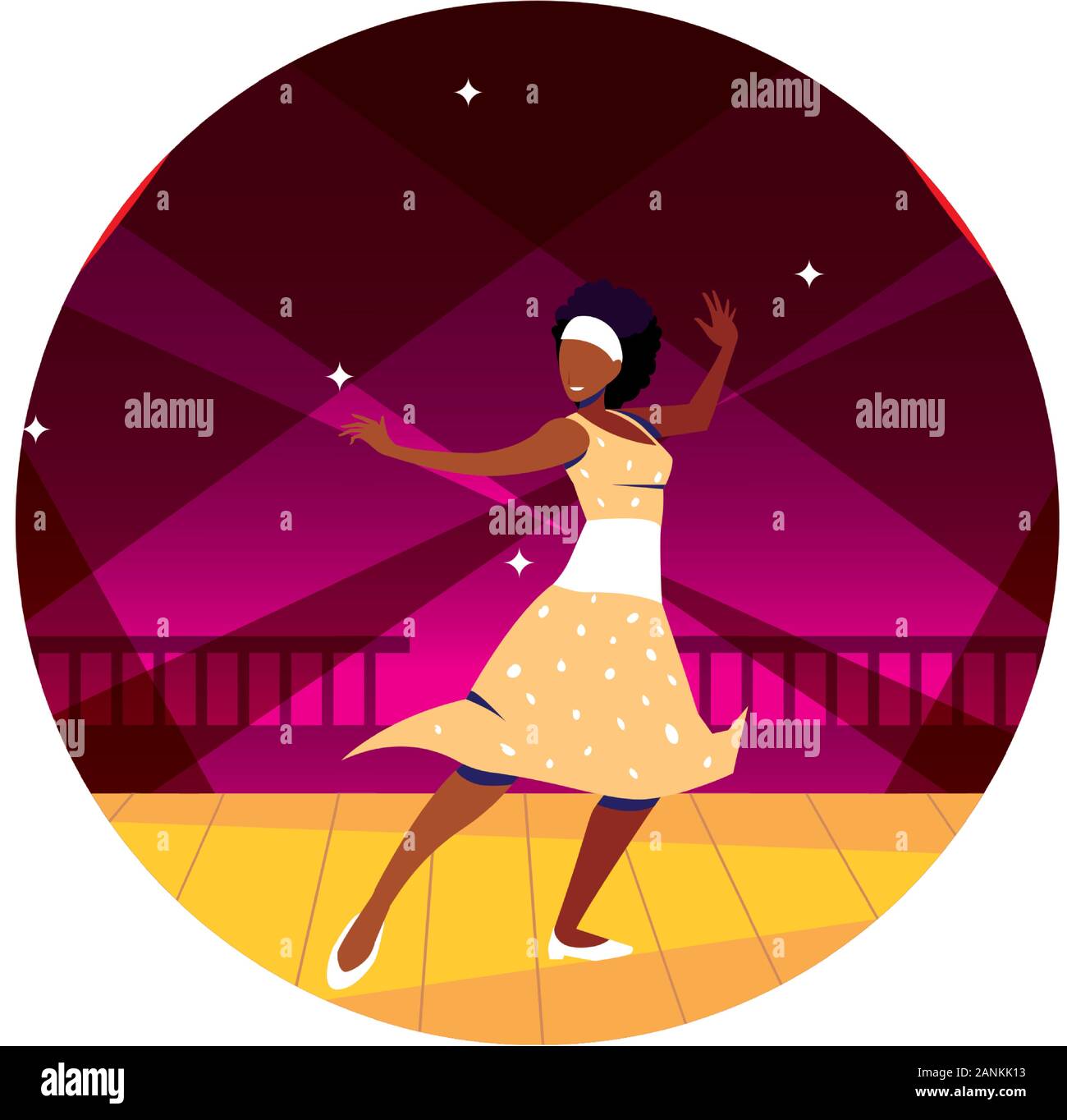 Female dancing on stage Stock Vector Images - Alamy
