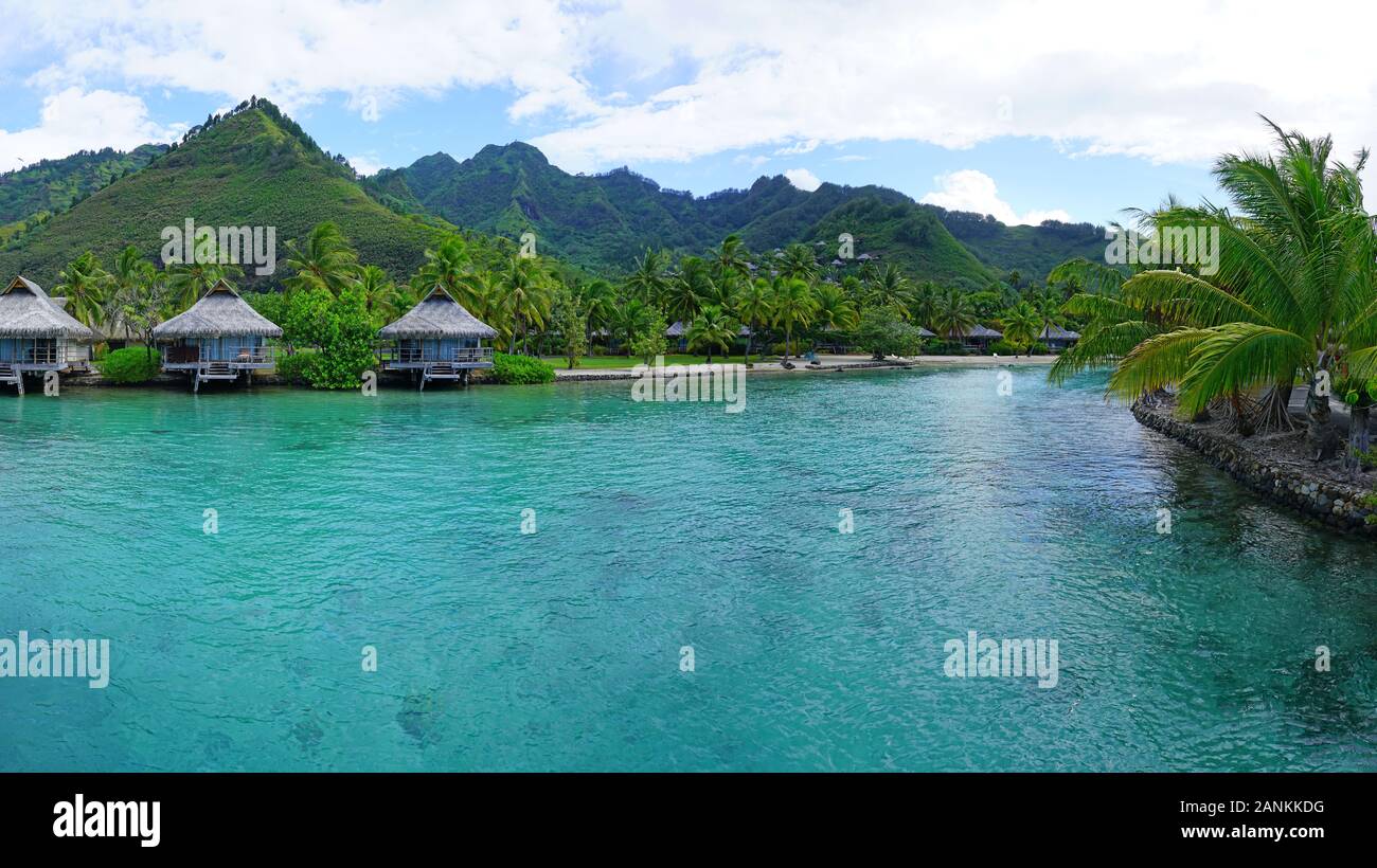 MOOREA, FRENCH POLYNESIA -30 NOV 2018- Landscape view of the ...