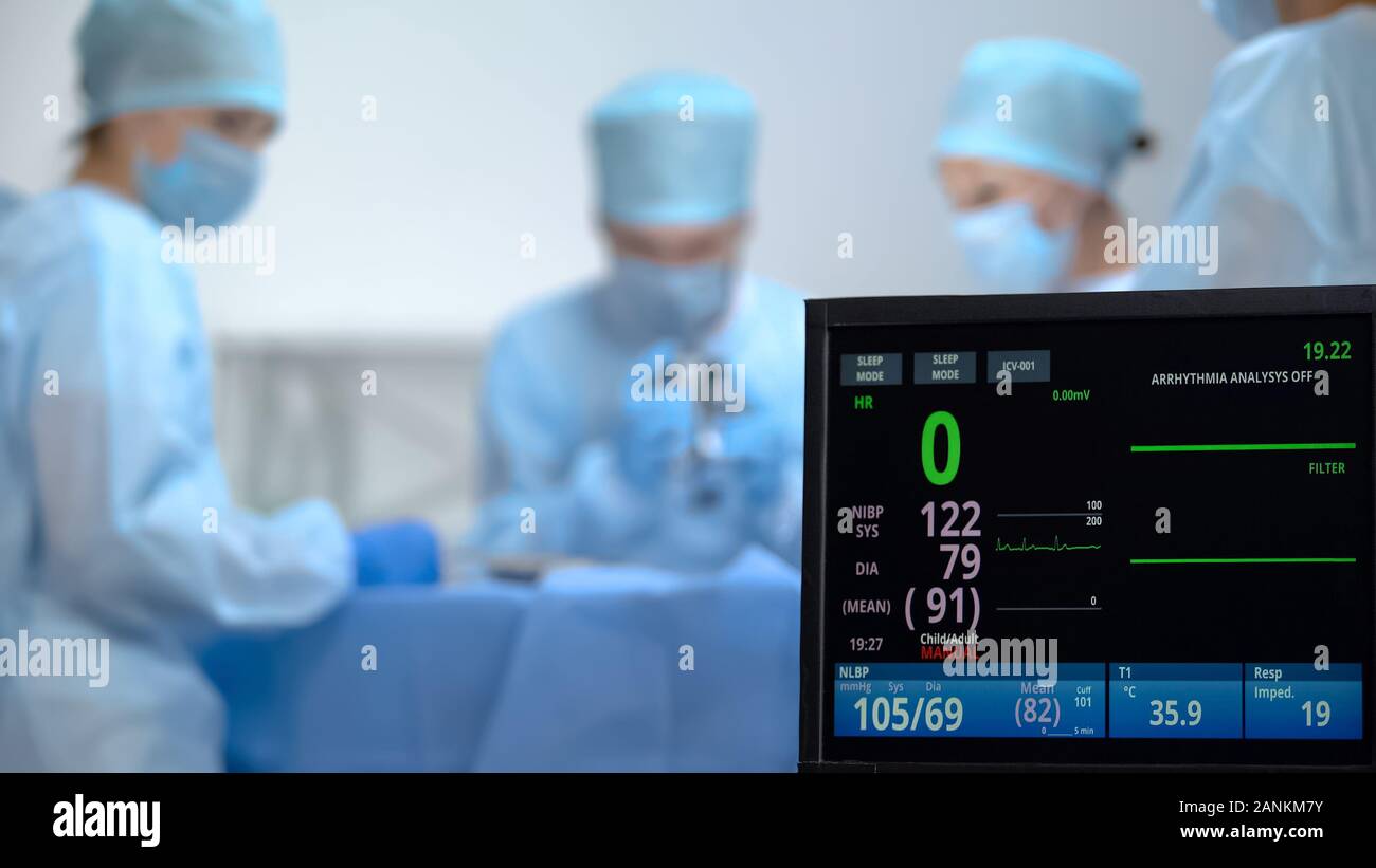 Hospital Heart Rate Monitor Flatline