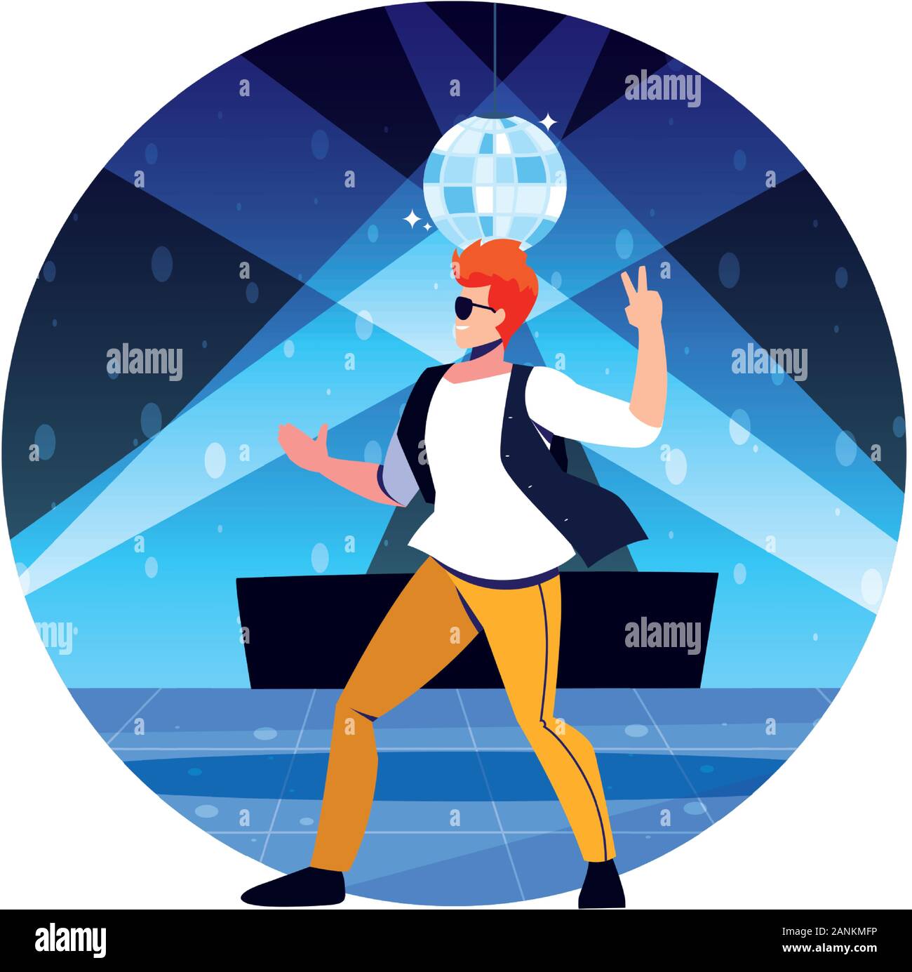 man dancing in nightclub, party, dancing club, music and nightlife ...