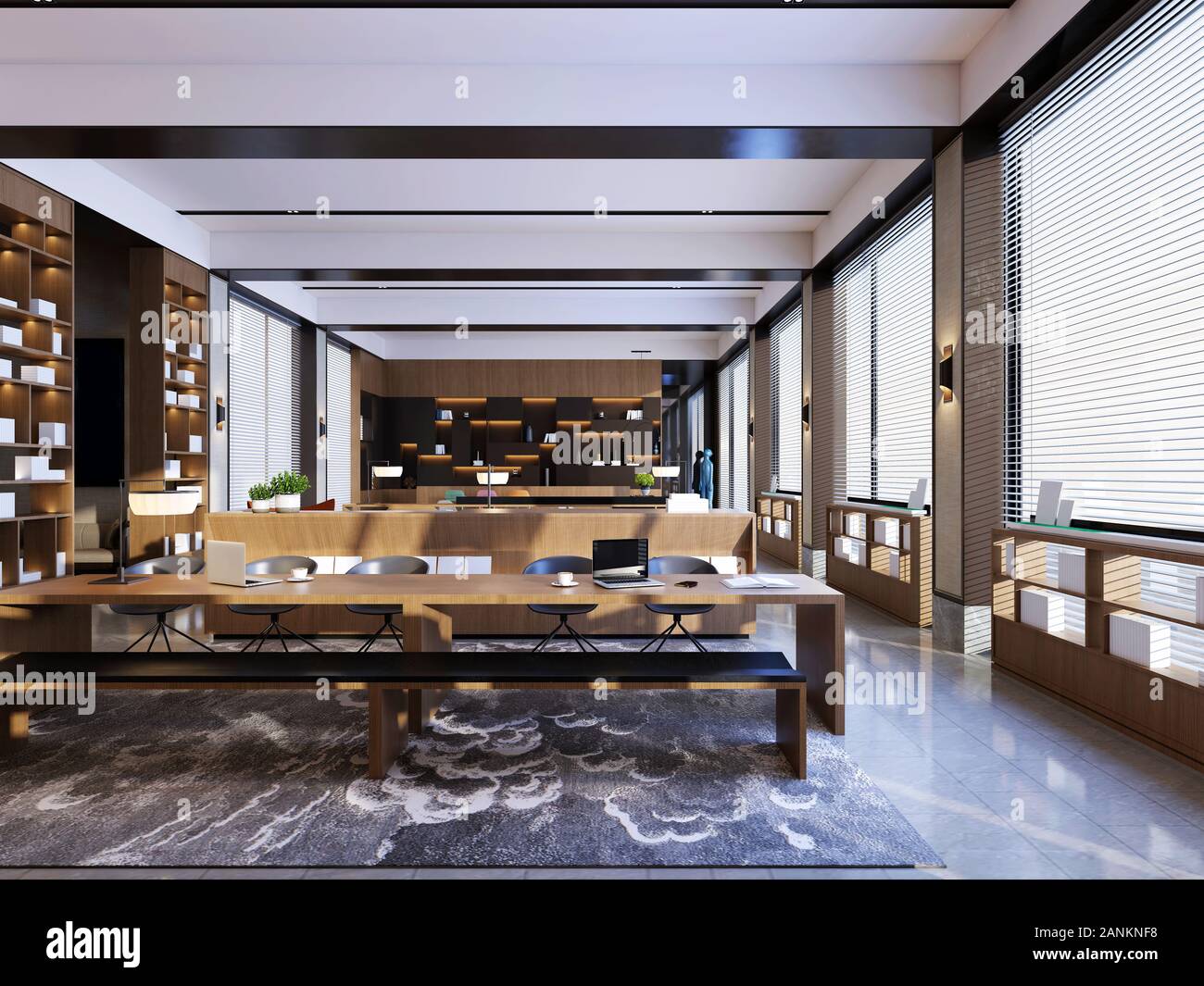 3d render of cafe tea house Stock Photo - Alamy