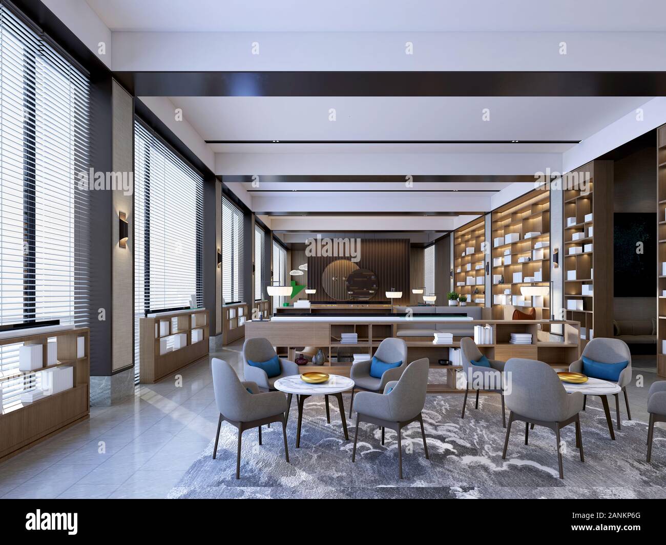 3d render of cafe tea house Stock Photo - Alamy