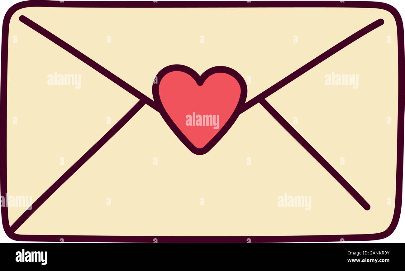happy valentines day, mail envelope letter card love vector ...