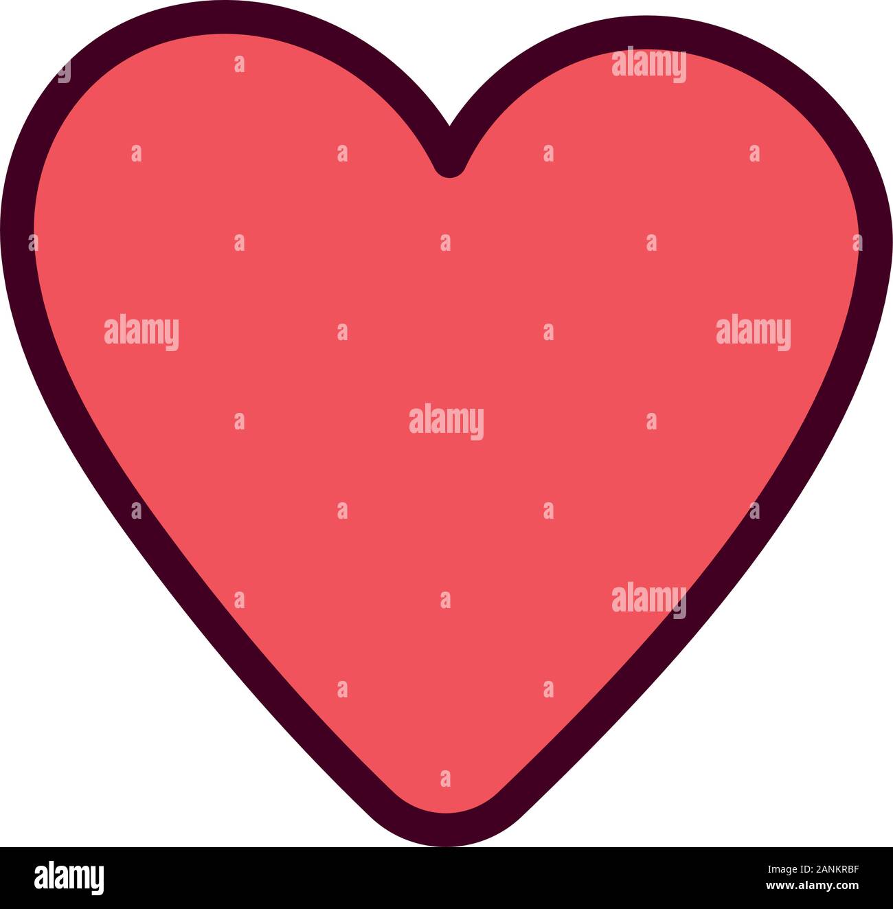 happy valentines day, red heart love romantic icon celebration vector ...