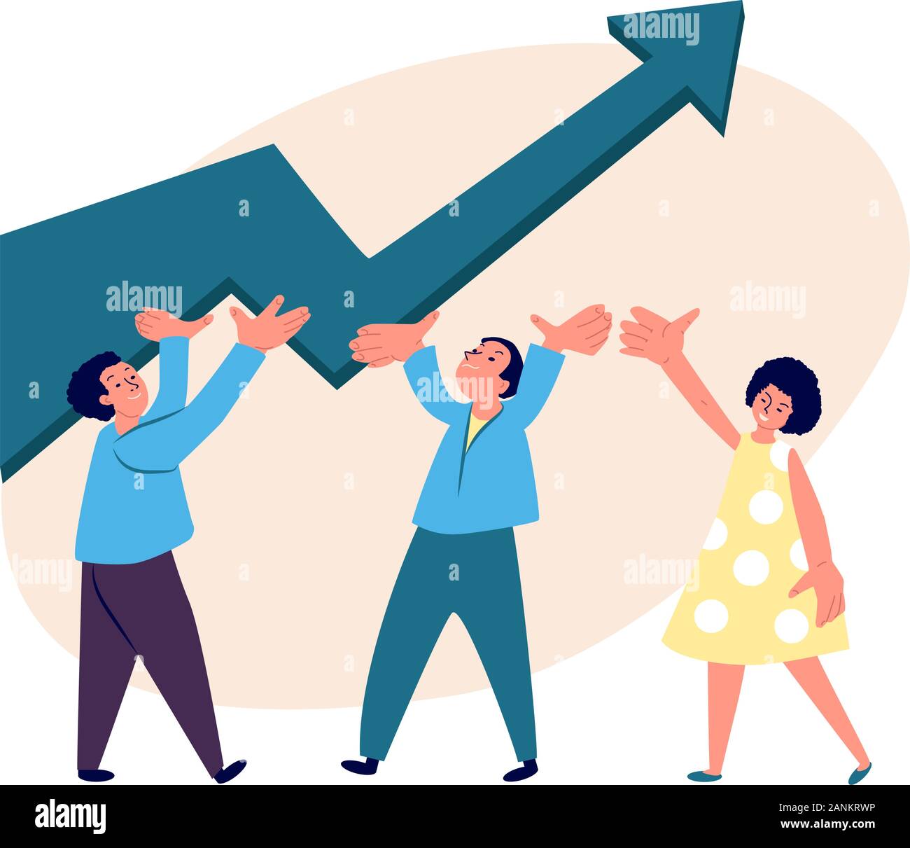 Business woman rising arrow Stock Vector Images - Alamy