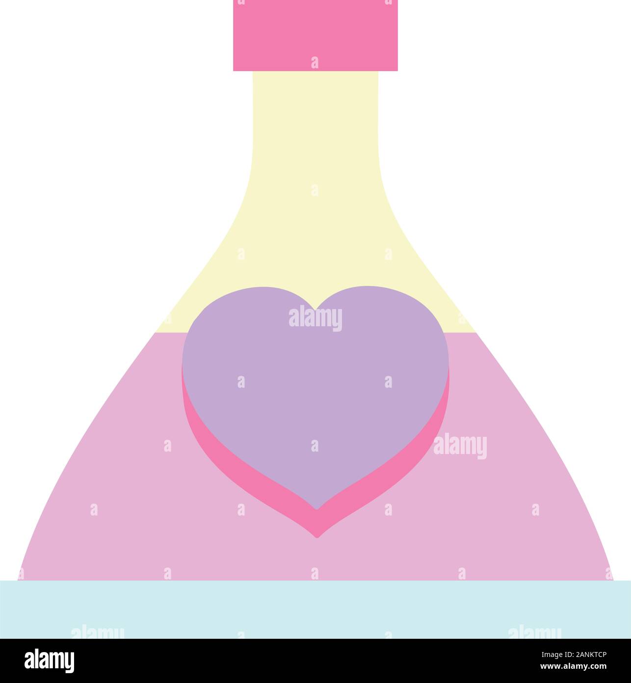 happy valentines day, potion bottle love heart beverage vector ...