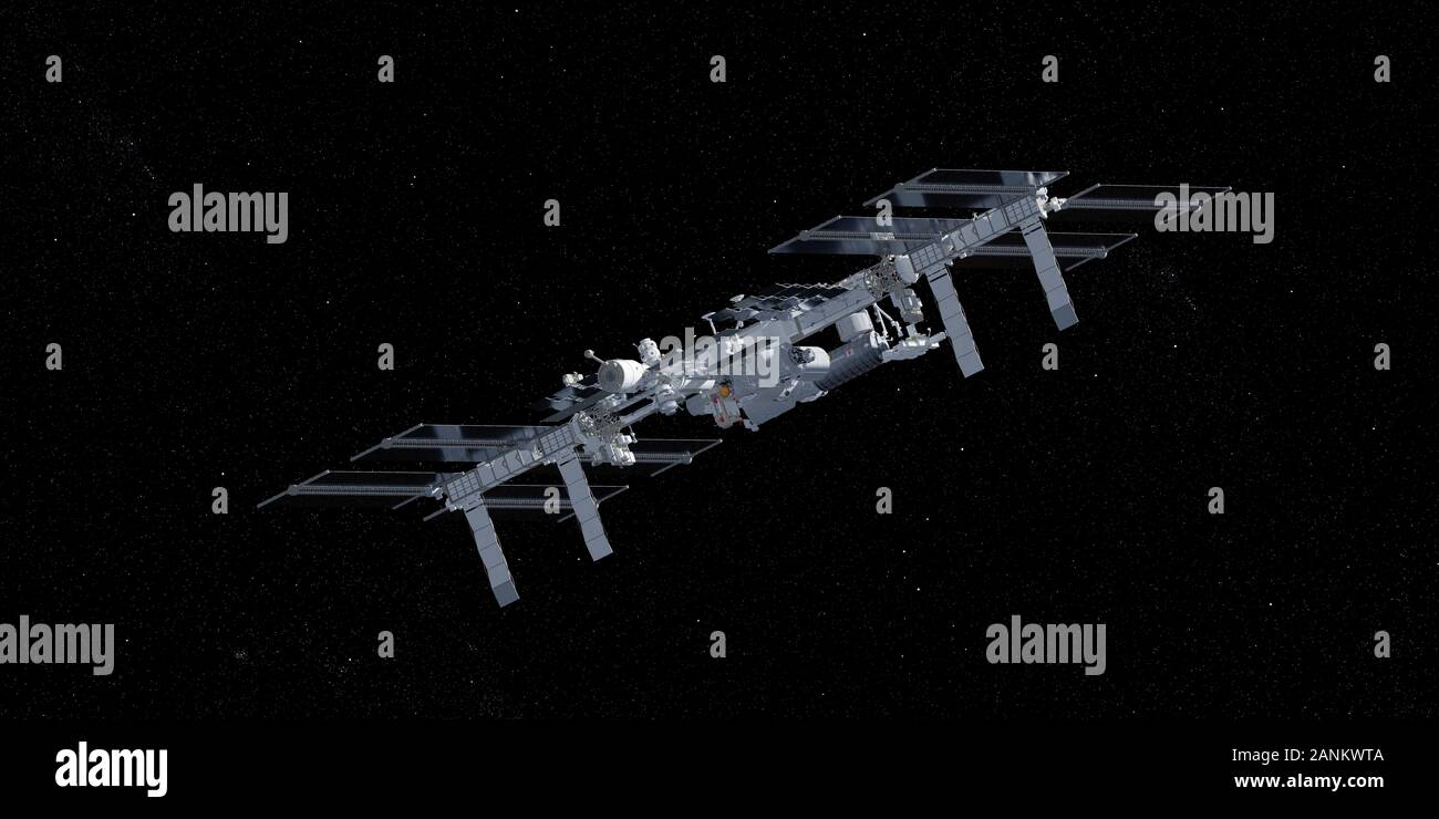 International Space Station, illustration Stock Photo - Alamy