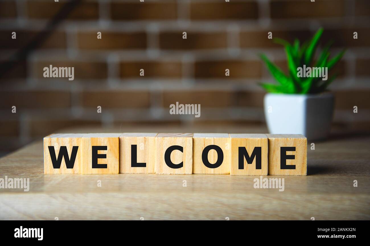 Welcome word cloud hi-res stock photography and images - Alamy