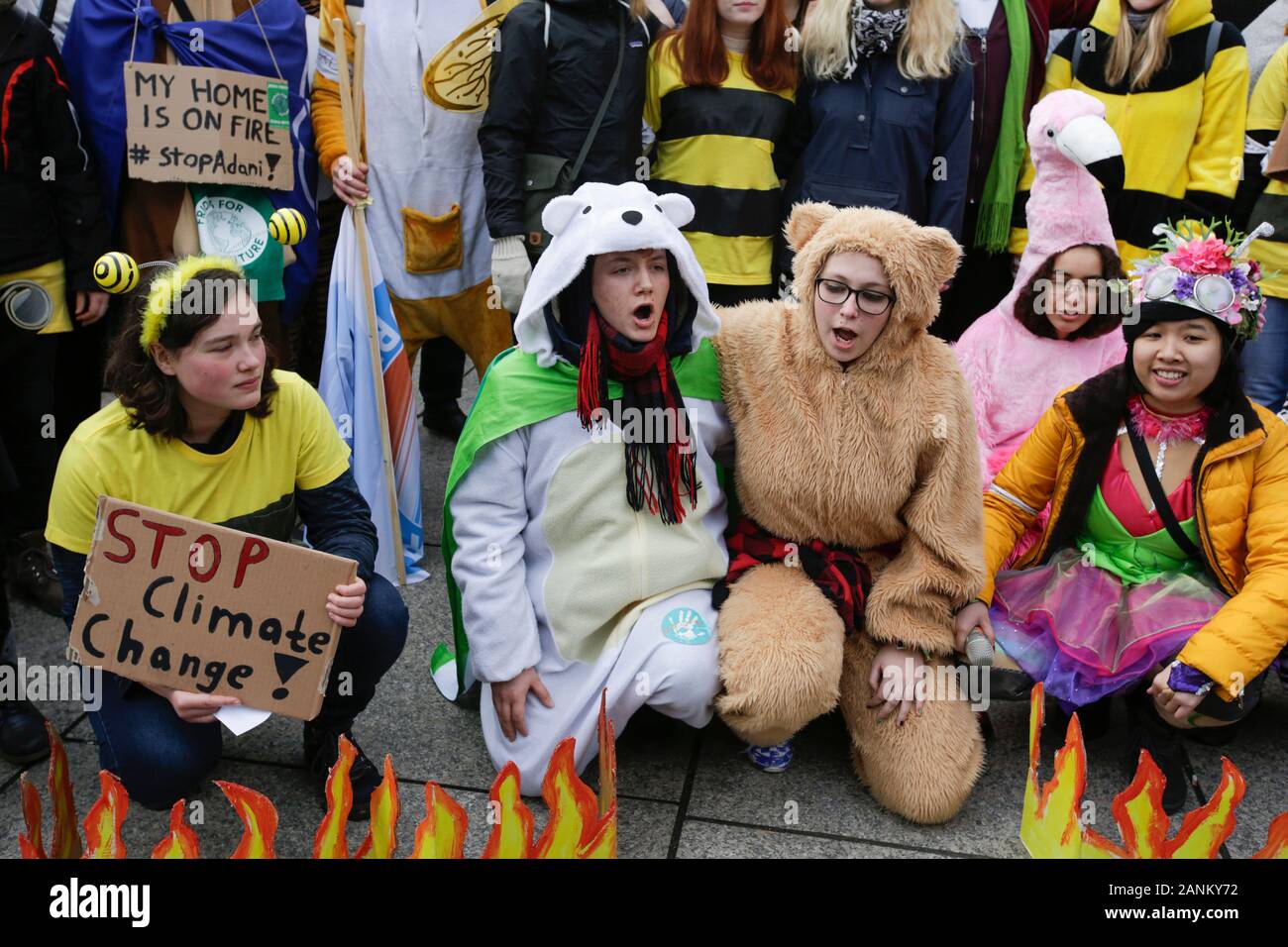 Dressed in costumes endangered animals hi-res stock photography and ...