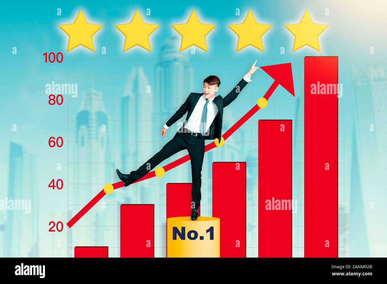 Young businessman business chart hi-res stock photography and images ...