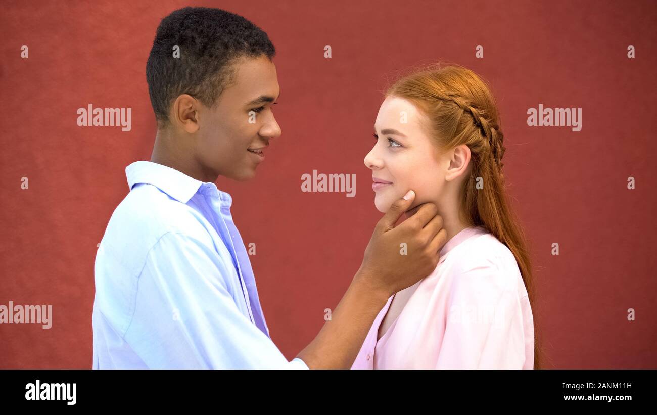 Boy touch shoulder hi-res stock photography and images - Alamy