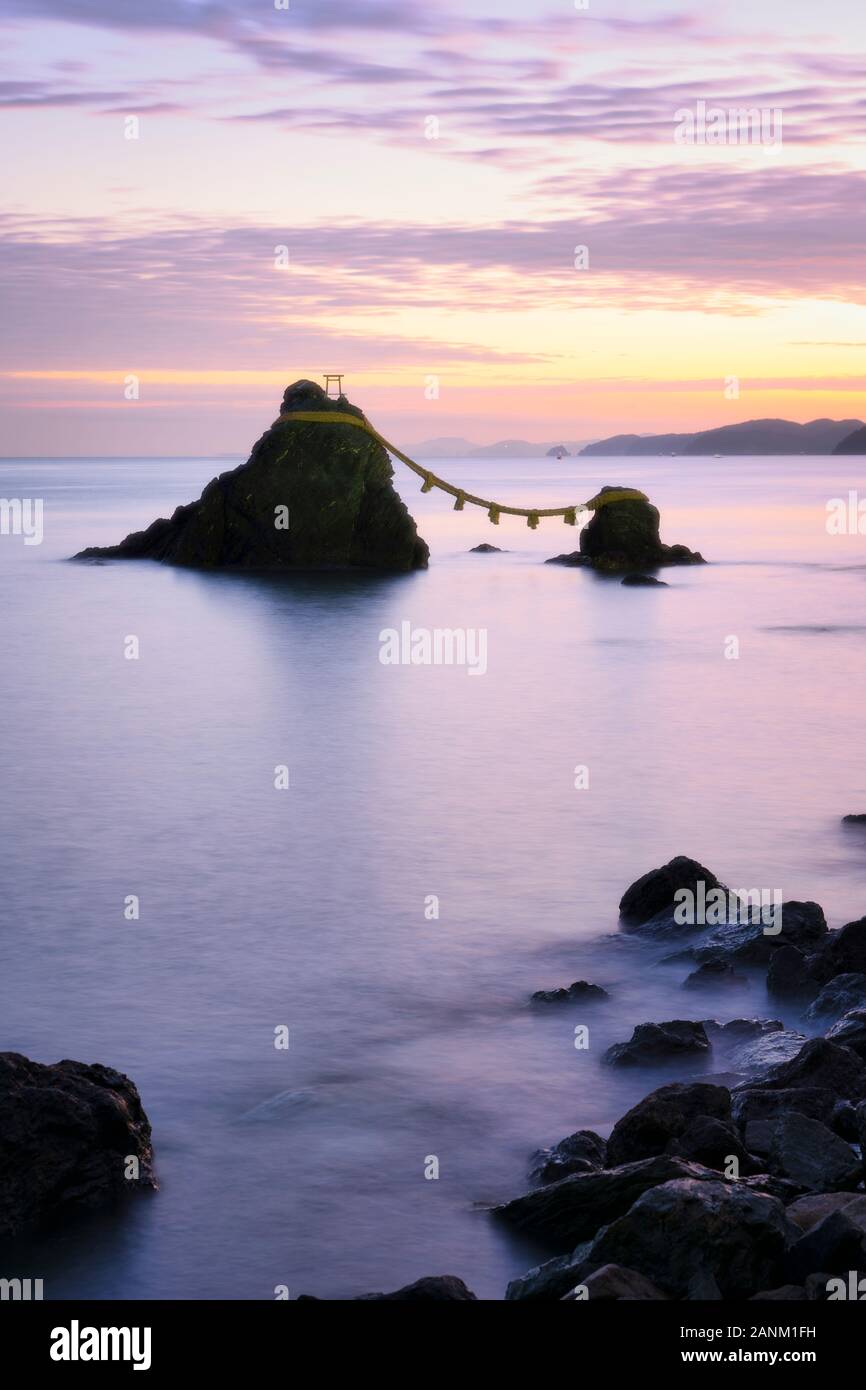 Meoto Iwa Rocks at Dawn Stock Photo - Alamy
