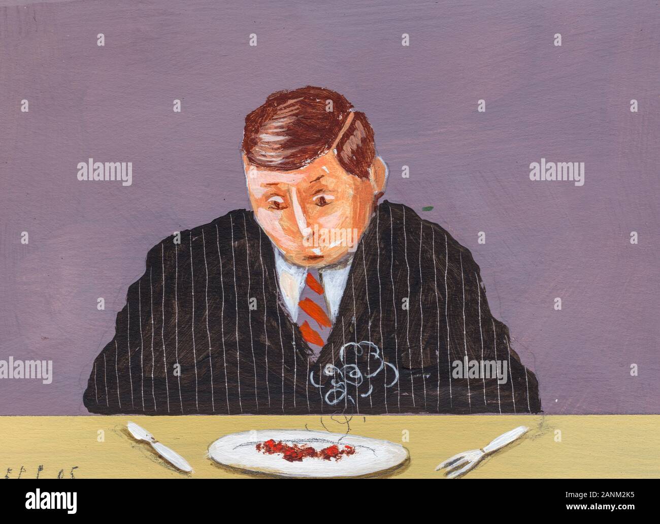 Mann isst Würstchen - Man eating sausage Stock Photo - Alamy