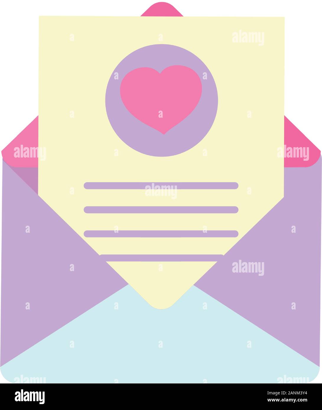 happy valentines day, mail envelope letter card love vector ...