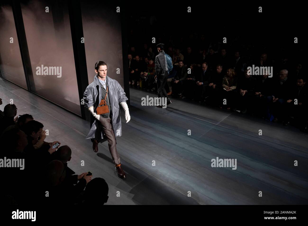 Paris, France. 17th Jan, 2020. DIOR HOMME AW20 Runway during Paris ...