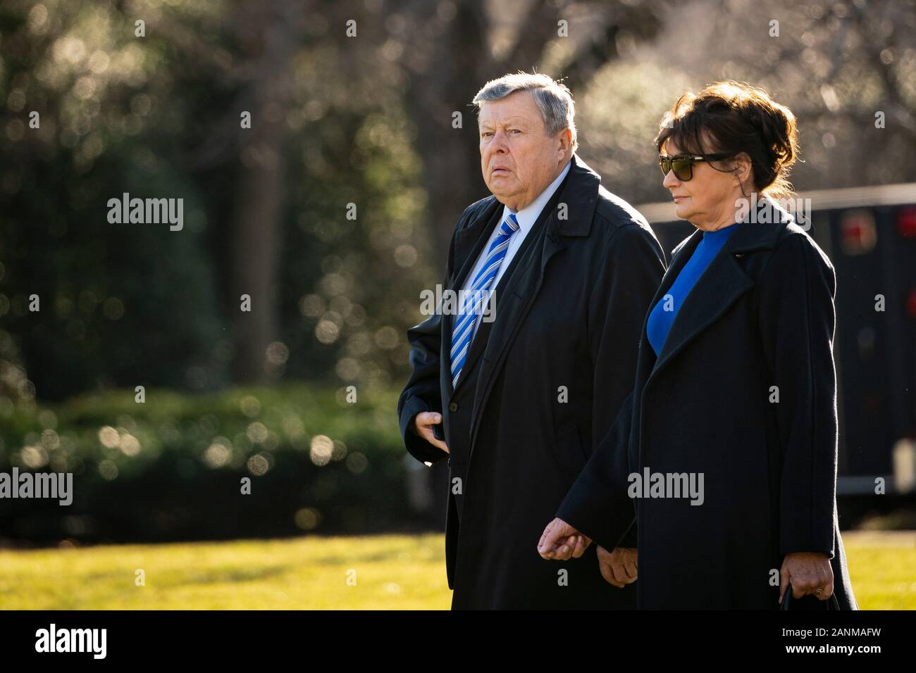 Washington, DC, USA. 17th Jan, 2020. Viktor Knavs and Amalija Knavs ...
