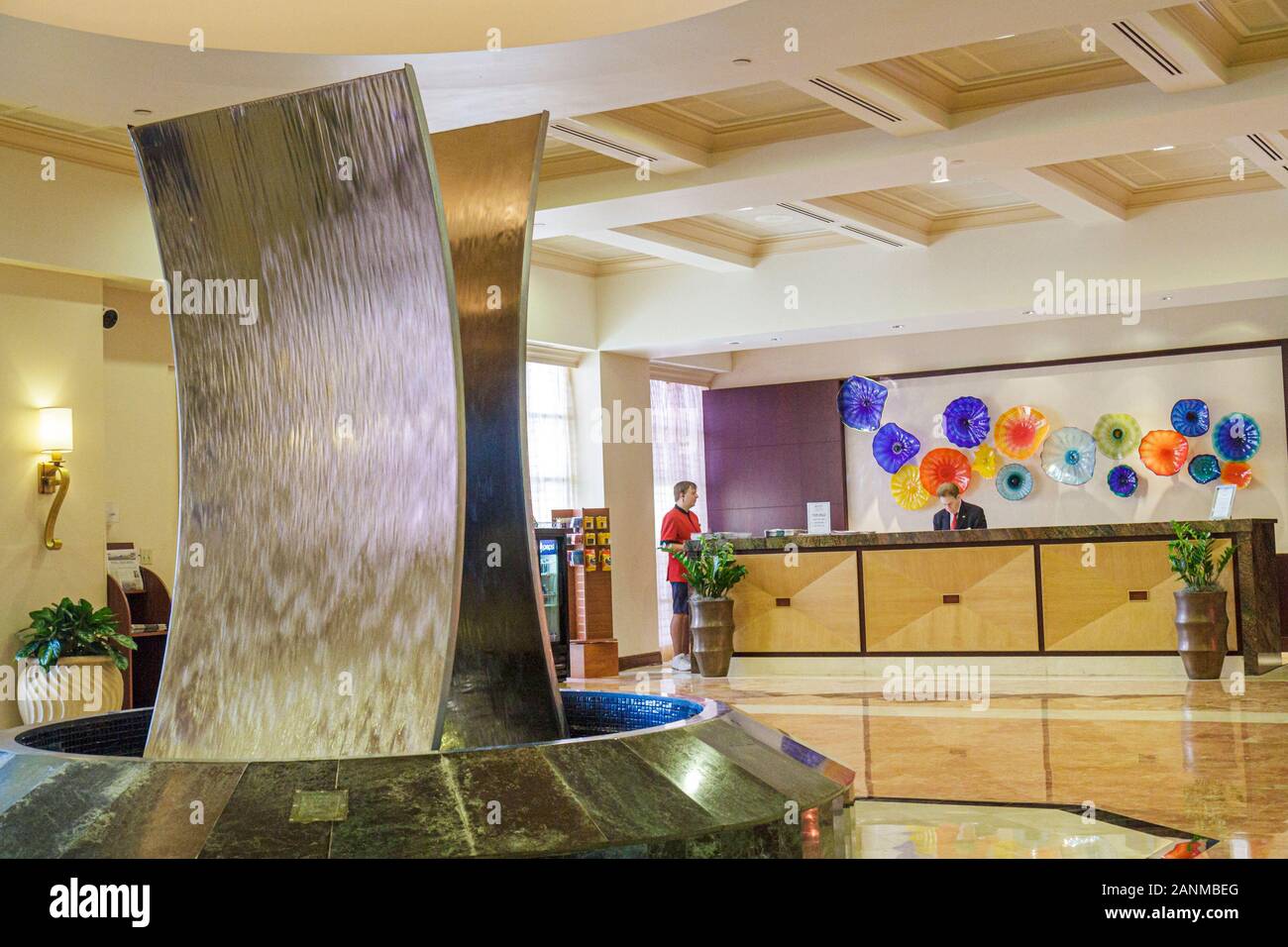 Boca Raton Florida,Palm Beach County,Marriott Boca Raton,lobby,fountain ...