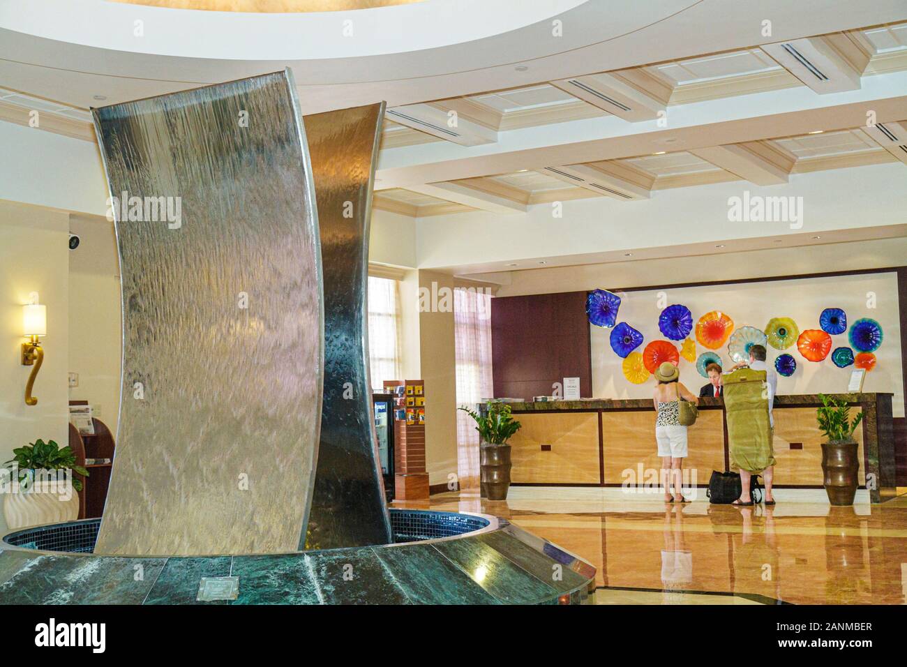 Boca Raton Florida,Palm Beach County,Marriott Boca Raton,lobby,fountain ...