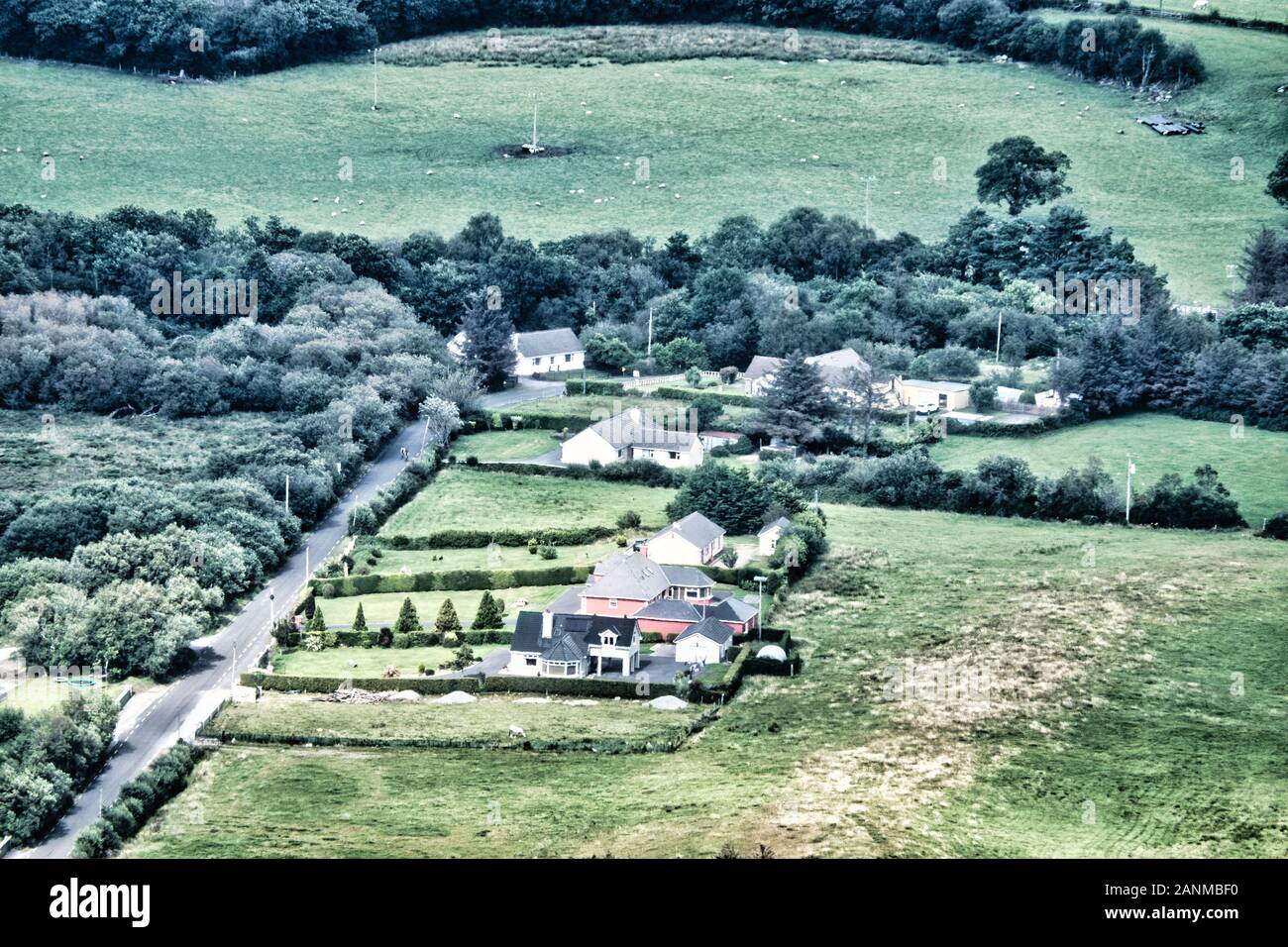 Old country houses in Ireland Stock Photo - Alamy