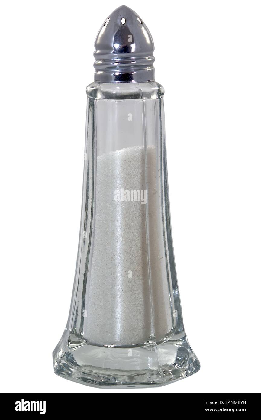 A generic glass salt shaker isolated on white background Stock Photo ...
