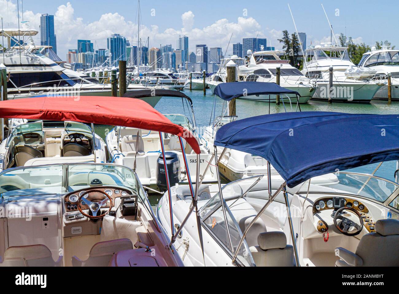 Miami Florida,Virginia Key,Key Biscayne,Rickenbacker Marina,downtown ...