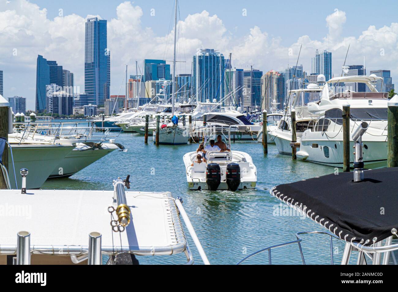 Miami Florida,Virginia Key,Key Biscayne,Rickenbacker Marina,downtown ...