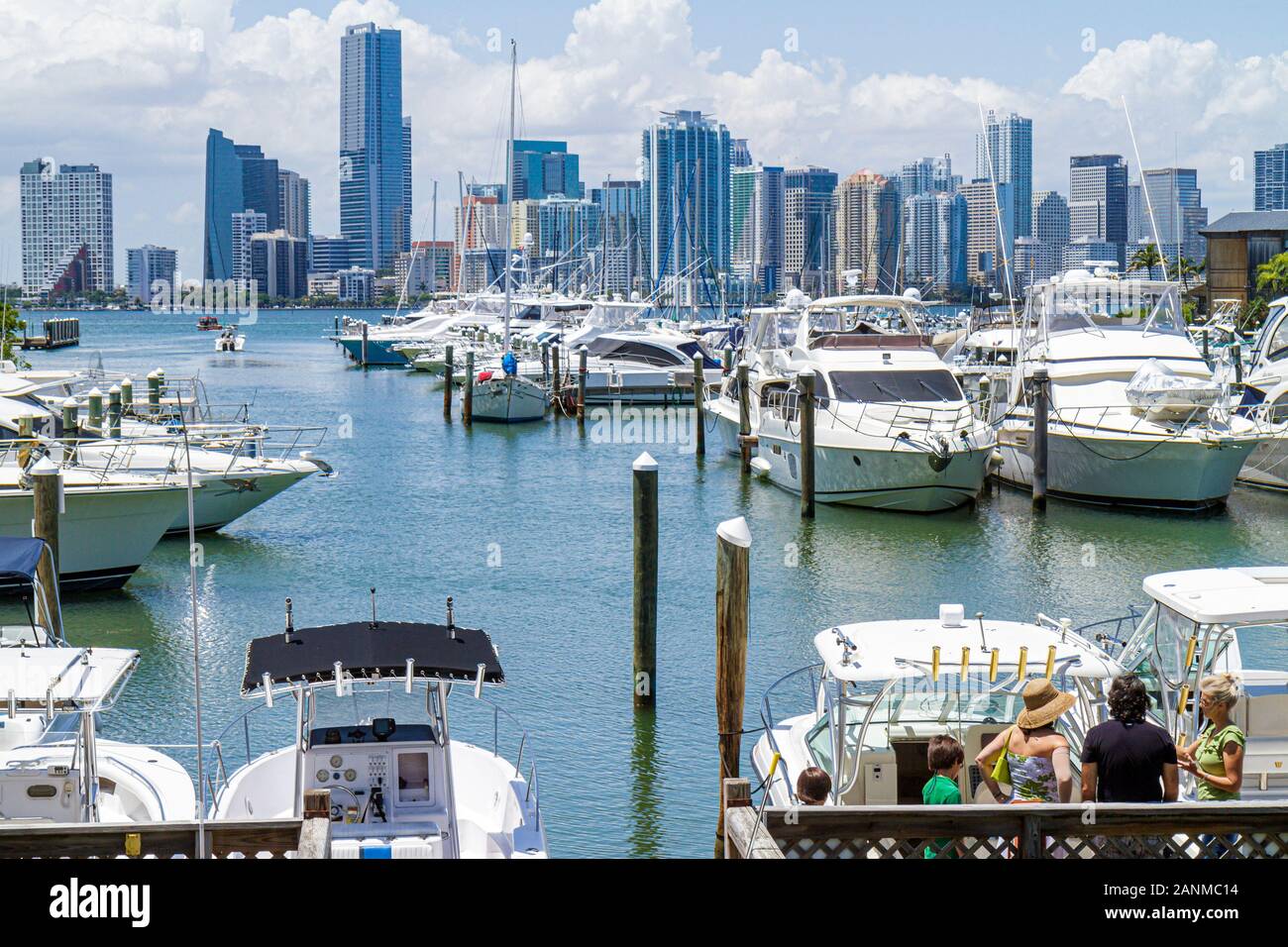 Miami Florida,Virginia Key,Key Biscayne,Rickenbacker Marina,downtown ...