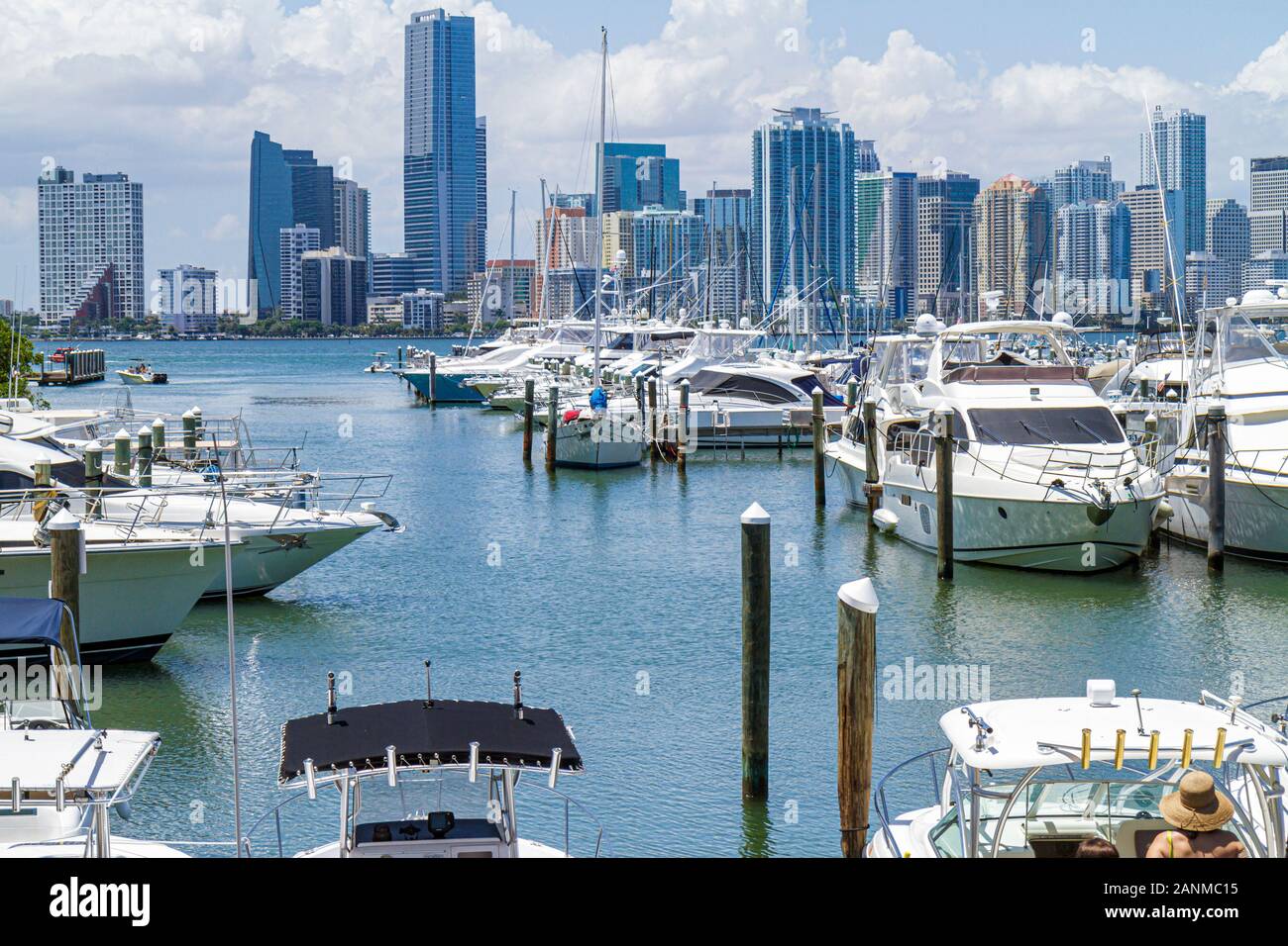 Miami Florida,Virginia Key,Key Biscayne,Rickenbacker Marina,downtown ...
