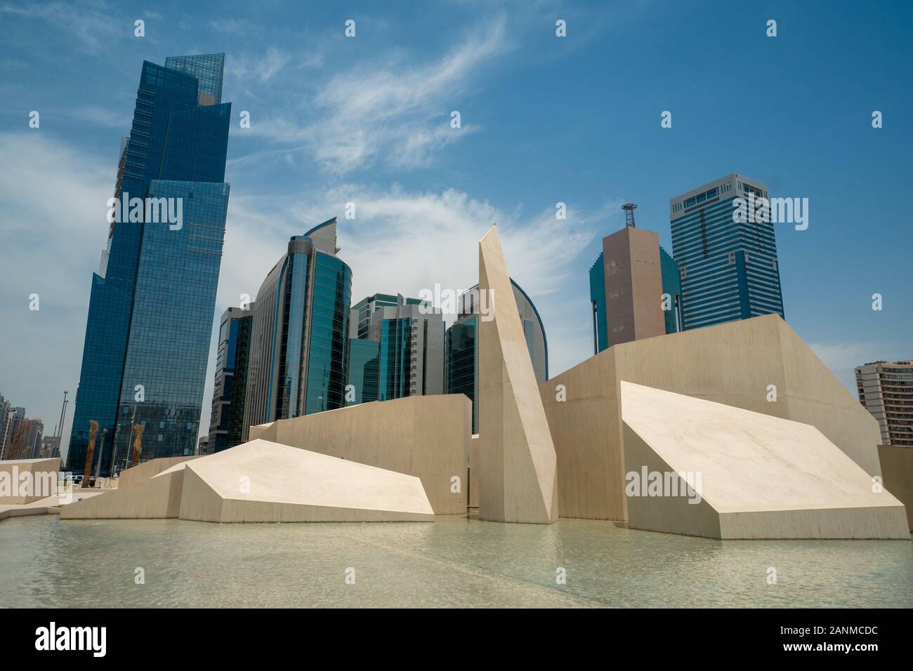 Downtown Abu Dhabi has some impressive modern architecture Stock Photo ...